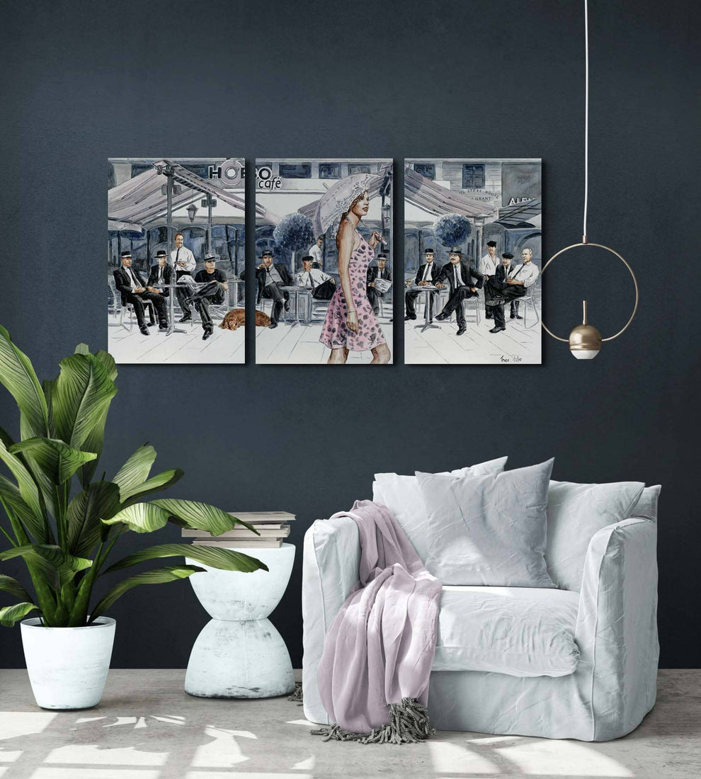 Larnaca's Hobo Cafe, an oil painting by Theo Michael – Art by Theo Michael