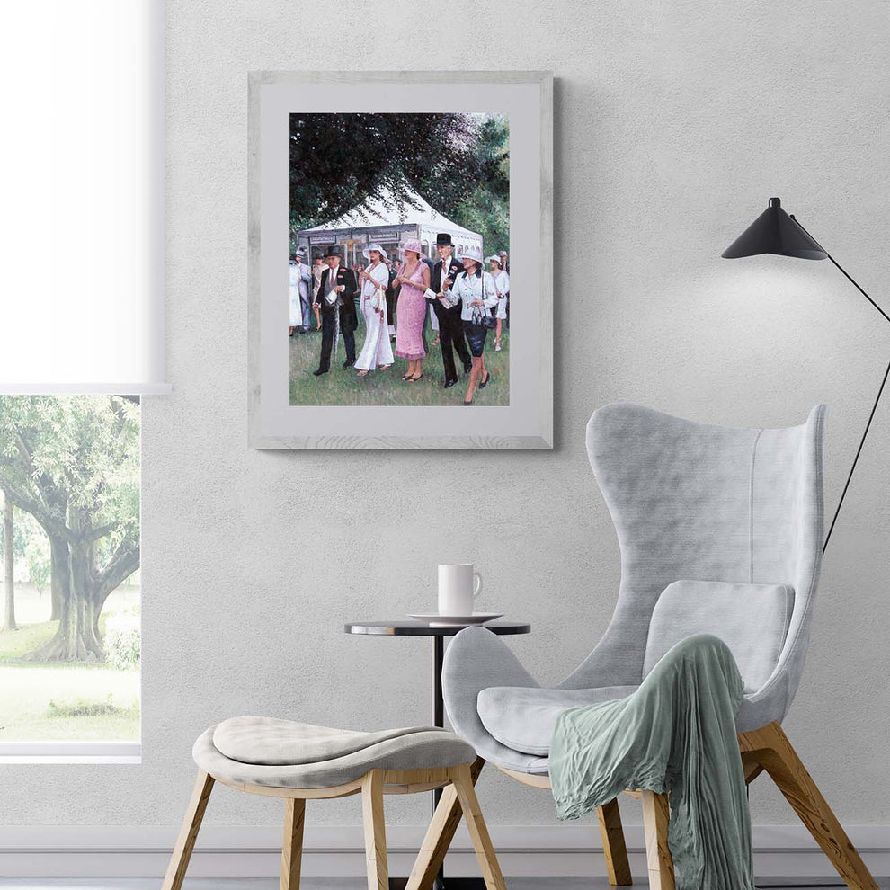 Oil painting of Ascot Races, titled A Day At The Races – Art by Theo ...