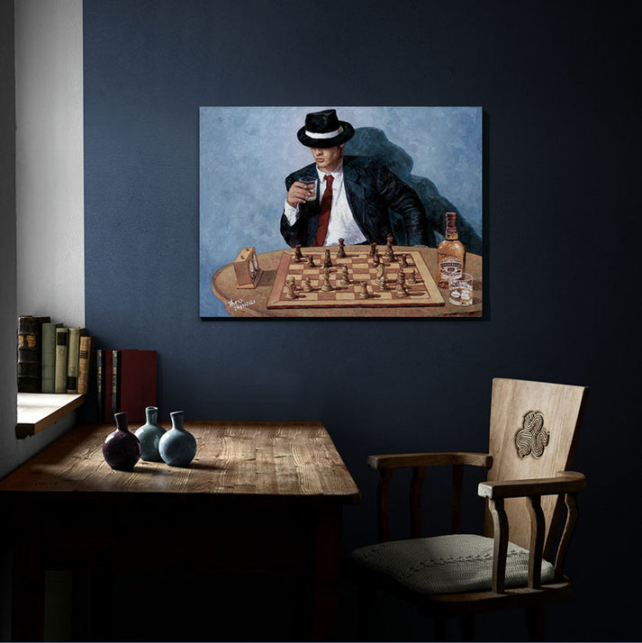 Art noir Fine Art Prints, Make Your Move a chess painting – Art by Theo ...